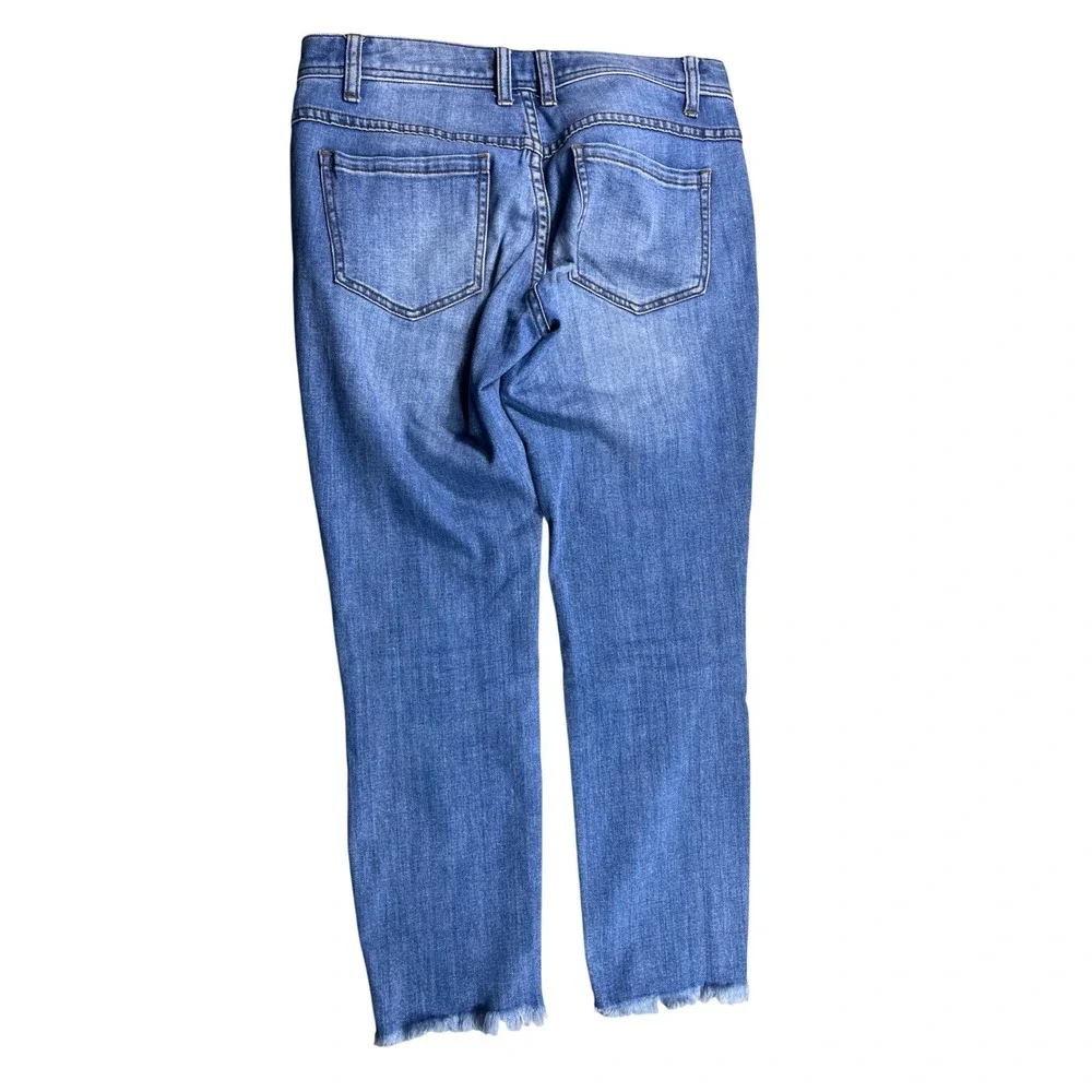 Free People | Jeans | Free People Distressed Raw Hem Jeans Womens Size ...